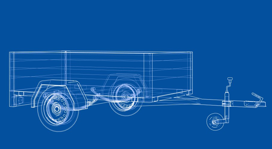 Lowboy trailer Royalty Free Vector Image - VectorStock