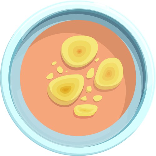 Petri dish with growing bacteria colonies Vector Image