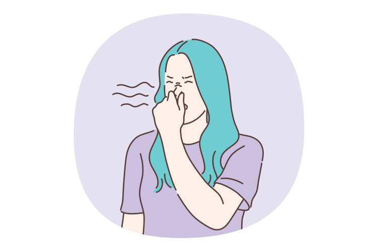 Bad smell emoticon Royalty Free Vector Image - VectorStock