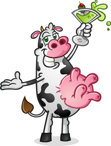 Cartoon cow head design isolated on white Vector Image