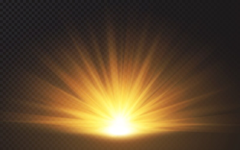 Sun ray light Royalty Free Vector Image - VectorStock