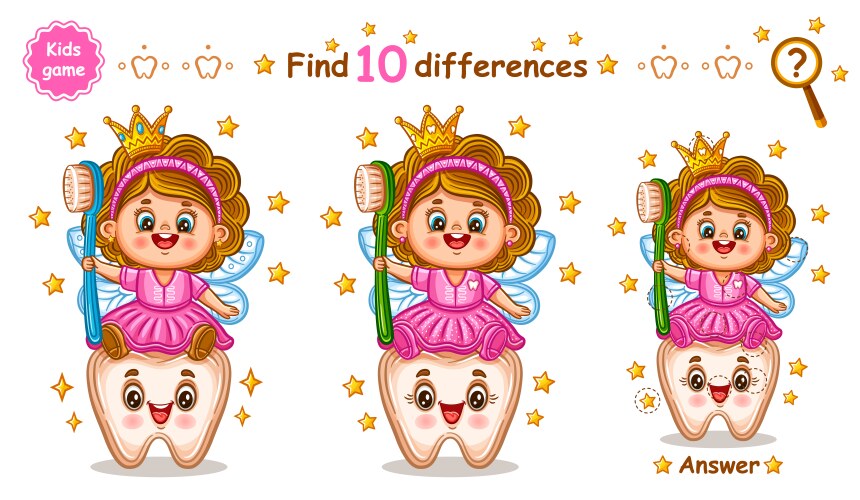 Tooth fairy - a with wings Royalty Free Vector Image