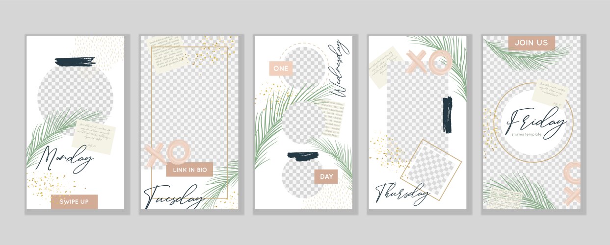 Instagram Story Templates Royalty Free Vector Image