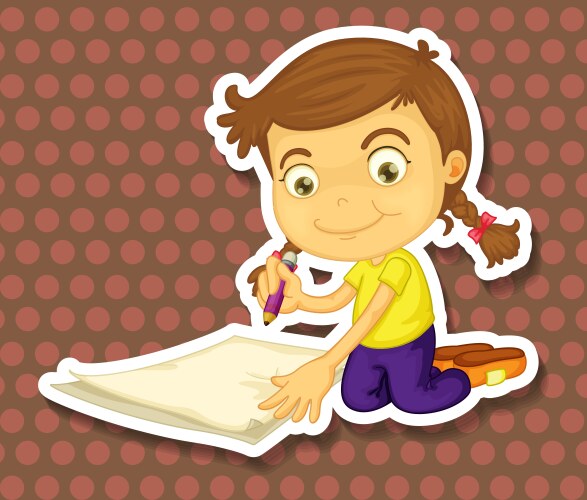 Cartoon Kid Writing Vector Images (over 24,000)