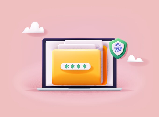 Transfer file of data between folder transmission Vector Image