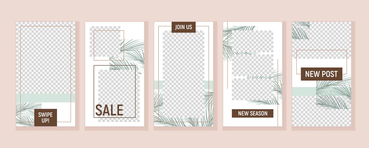 Instagram stories template Royalty Free Vector Image
