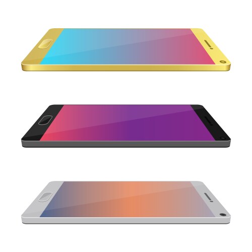 Smartphone device with shield icon Royalty Free Vector Image