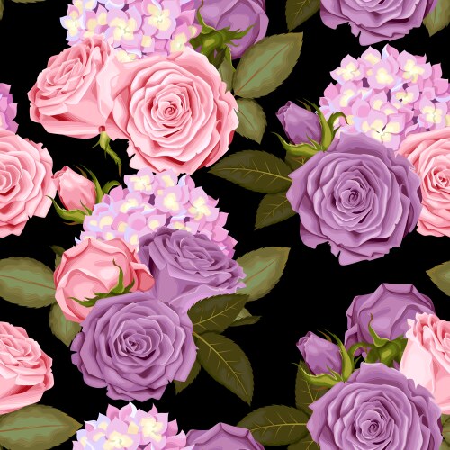 Beautiful roses seamless Royalty Free Vector Image
