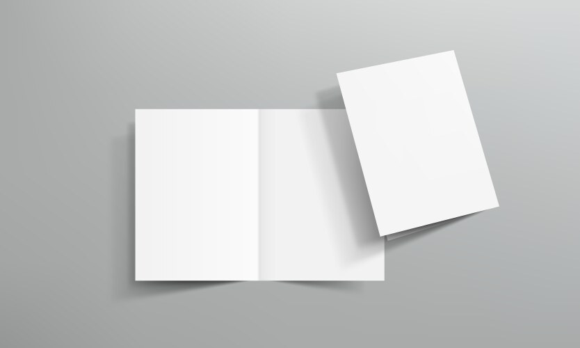 Blank half fold brochure template for your design Vector Image