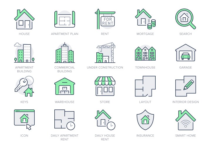 Commercial Real Estate Icons Vector Images (over 18,000)