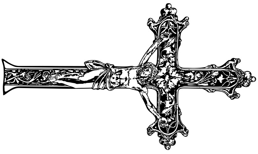 Jesus Cross Black White Vector Images (over 5,600)