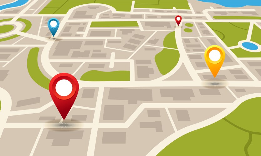 City map Royalty Free Vector Image - VectorStock