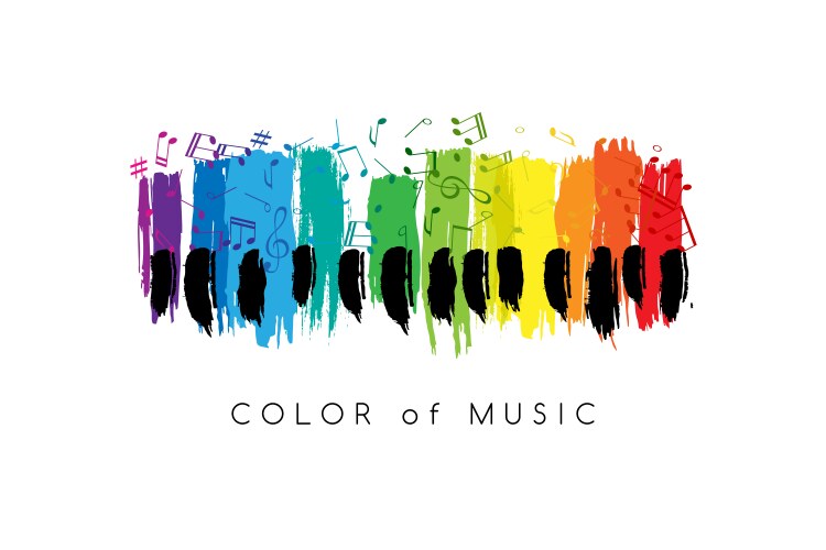 Rainbow Music Notes Vector Images (over 1,100)