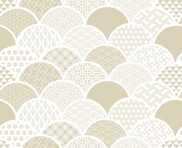 Traditional geometric pattern sketch line art Vector Image