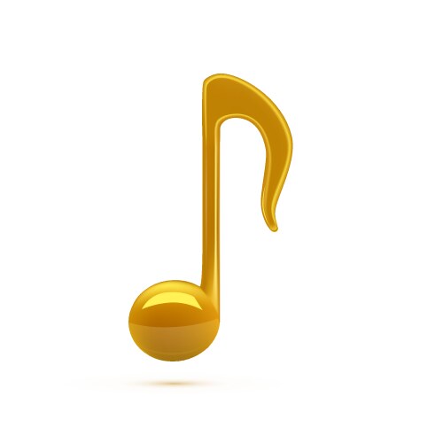 3d golden music notes isolated on white Royalty Free Vector