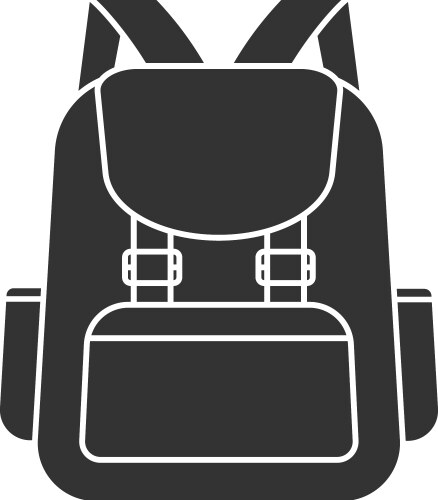 Backpack icon design template Royalty Free Vector Image