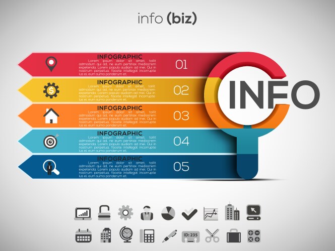 Business Work Flow Infographic Template Royalty Free Vector