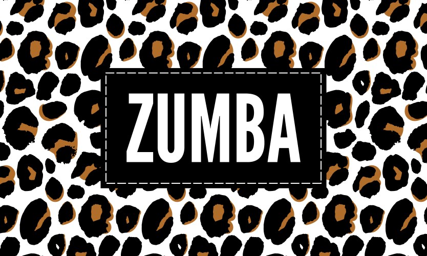 Zumba letter lettering calligraphy dance brush Vector Image