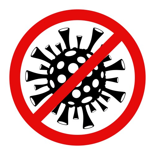 Stop virus 001 Royalty Free Vector Image - VectorStock