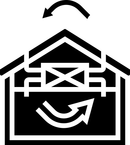 Air filter ventilation glyph icon Royalty Free Vector Image