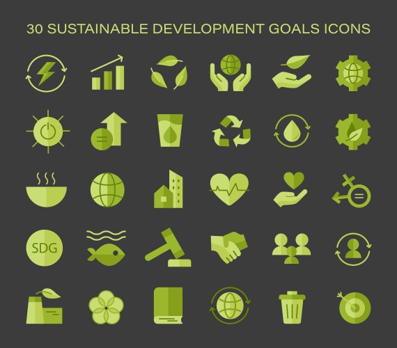 Sdg or sustainable development goals set global Vector Image