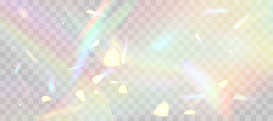 Blurred rainbow refraction overlay effect light Vector Image