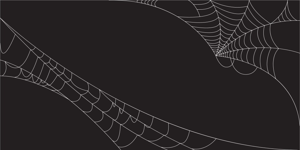 Corner cobweb isolated on black transparent Vector Image