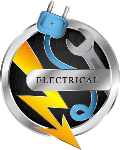 Electricity repair and service symbol Royalty Free Vector