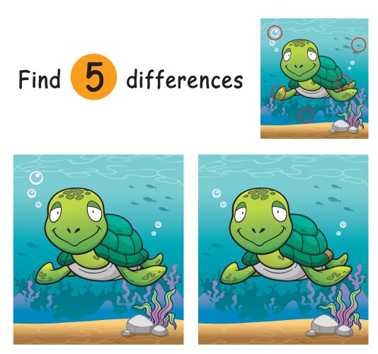 Find differences game for children Royalty Free Vector Image
