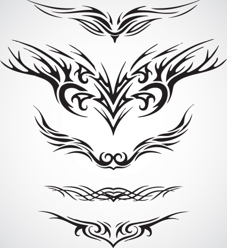 Tribal Line Designs Tribal Pattern Elements For Tattoo Men Right And