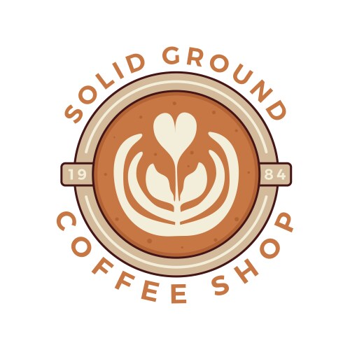 Logo for latte coffee Royalty Free Vector Image