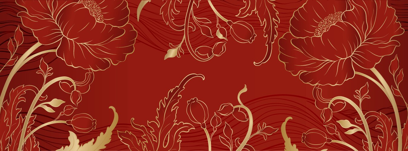 Elegant prestigious background template with peony