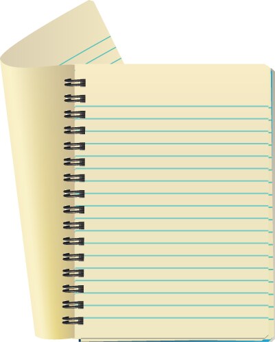 Vintage notepad notebook Royalty Free Vector Image