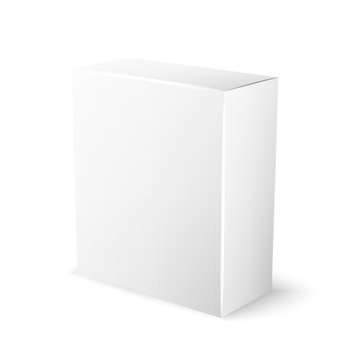 Realistic white package carton box for software Vector Image