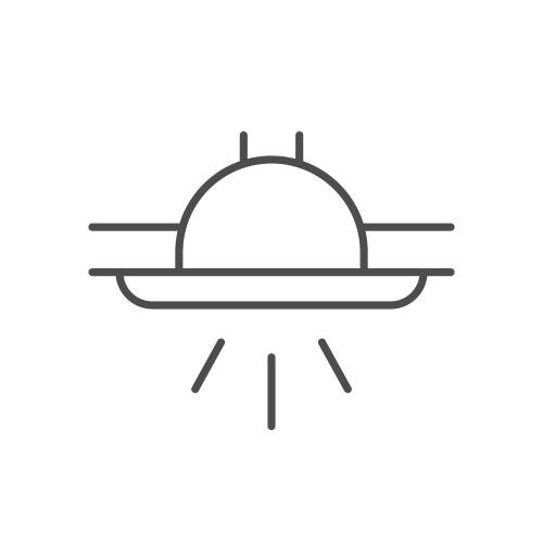 Wall light line outline icon Royalty Free Vector Image