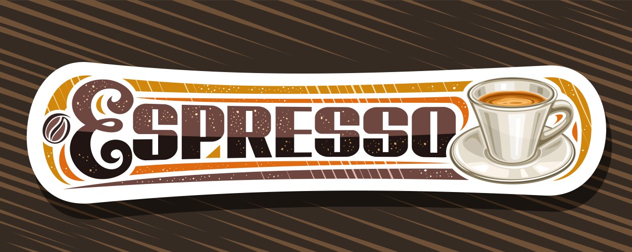 Logo for espresso coffee Royalty Free Vector Image