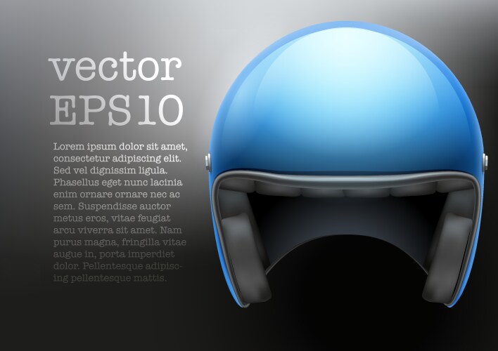 Red motor racing helmet with glass visor Vector Image