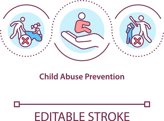Neglected child negligence abuse stick figure Vector Image
