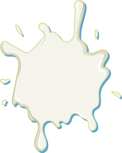 Creamy milk splash cartoon Royalty Free Vector Image