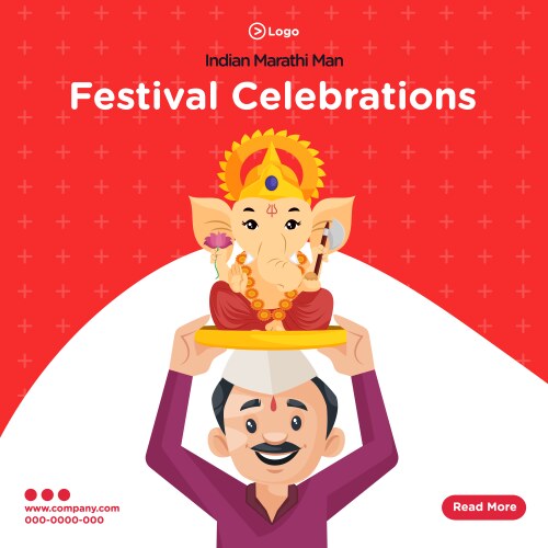 Indian marathi man cartoon Royalty Free Vector Image