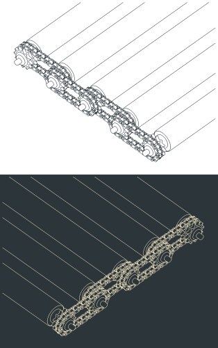 Roller conveyor Royalty Free Vector Image - VectorStock