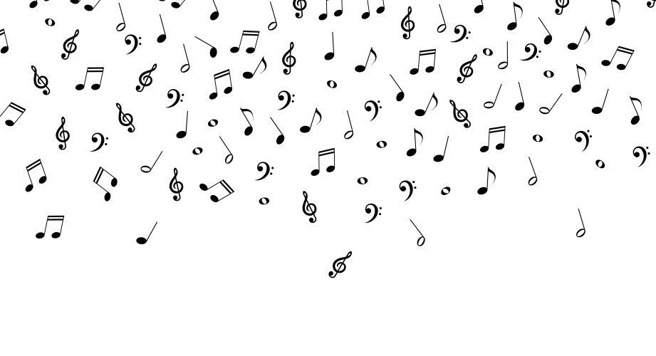 Music notes mensural musical notation black Vector Image
