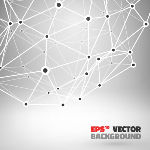 Wireframe mesh polygonal cone Royalty Free Vector Image