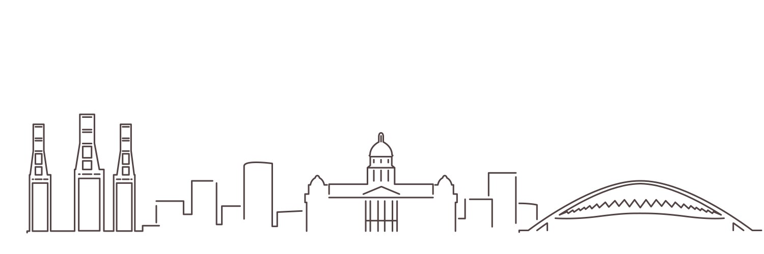 One single line drawing durban city skyline Vector Image