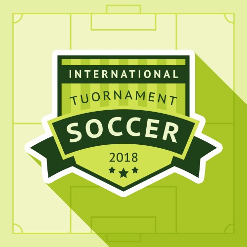 Football green badge Royalty Free Vector Image