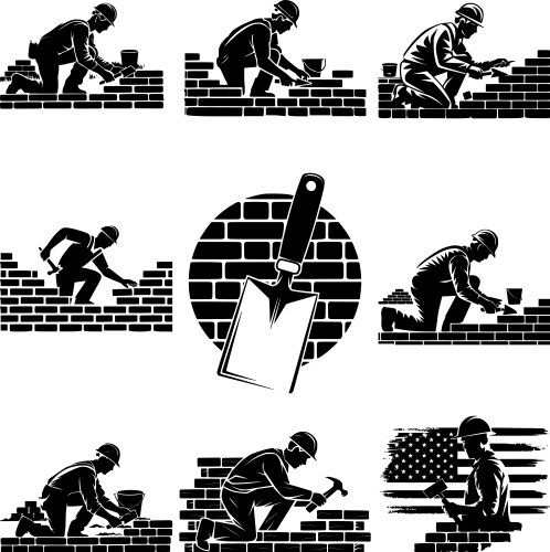 Bricklayer Vector Images (over 7,000)