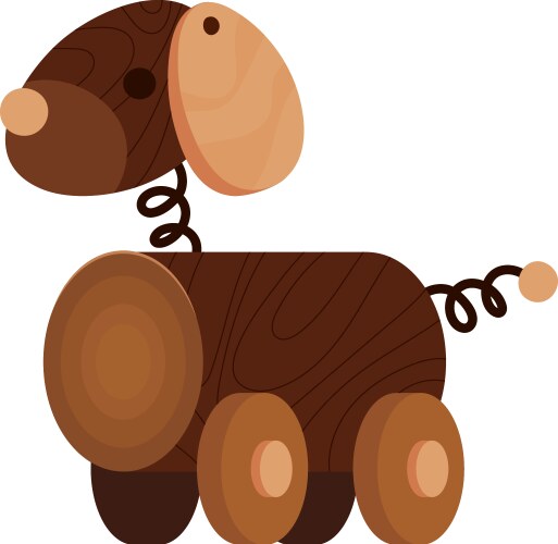Lifting crane wooden toy Royalty Free Vector Image
