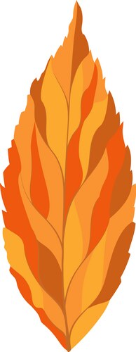 Leaf gold leaves cartoon Royalty Free Vector Image