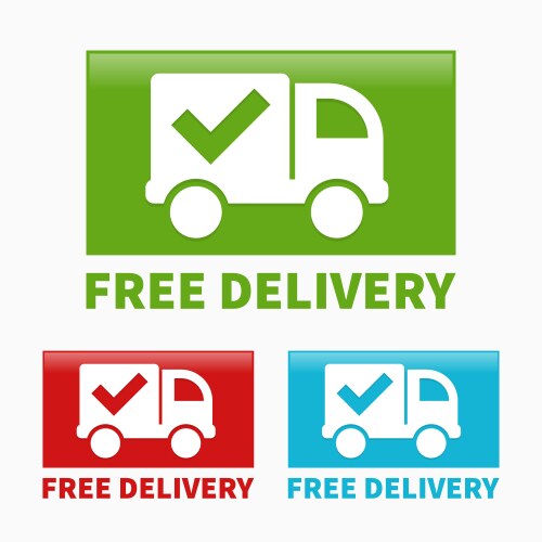 Free delivery service vertical invitation placard Vector Image