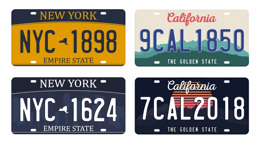 Car Number Plate Template Vector Images (over 140)